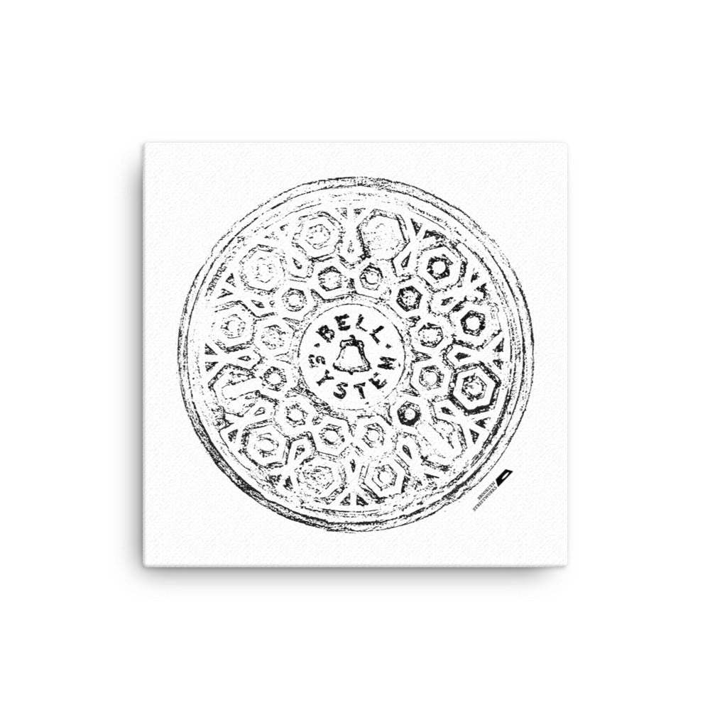Bell System Manhole Impression Canvas Print – brooklyn streetworks